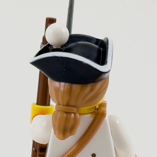 Revolutionary War Tricorner Hat with White Trim & Dual-Molded Hair ...