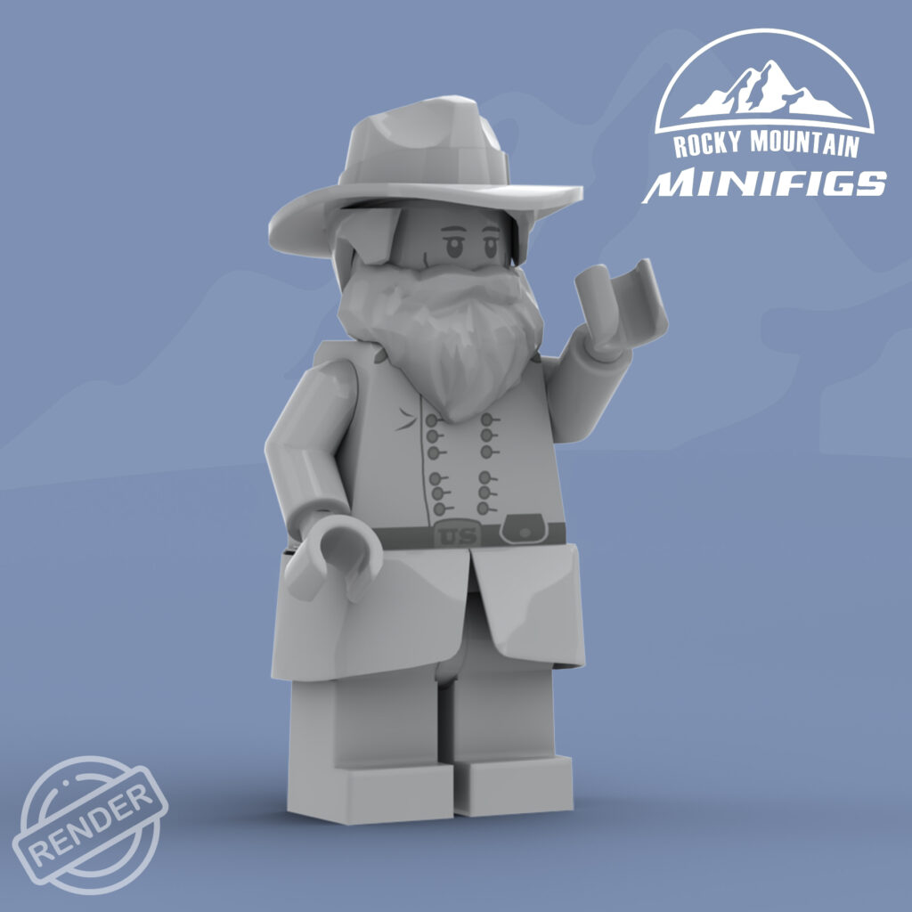 Civil War Union Officer Statue Minifigure - Rocky Mountain Minifigs