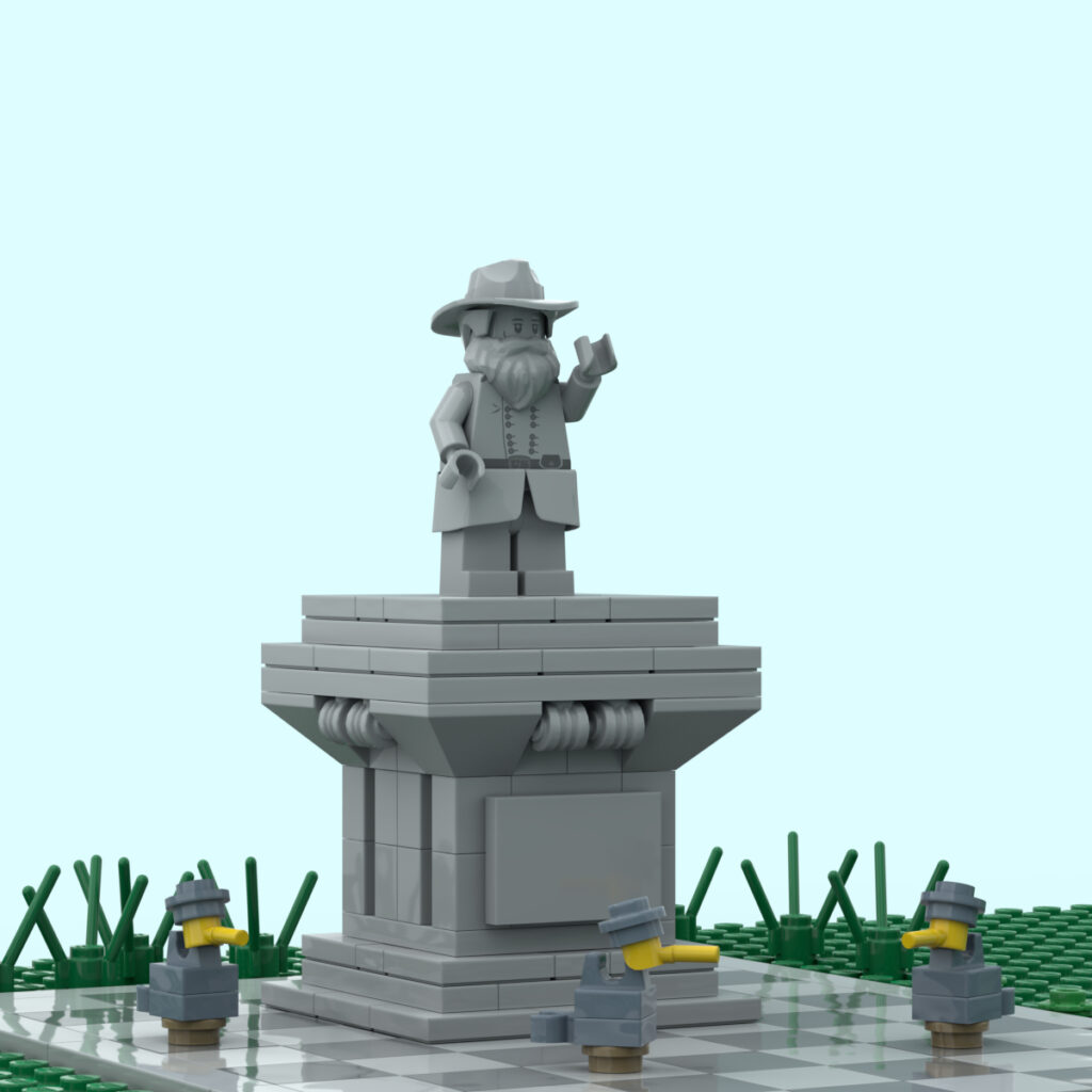 Civil War Union Officer Statue Minifigure - Rocky Mountain Minifigs