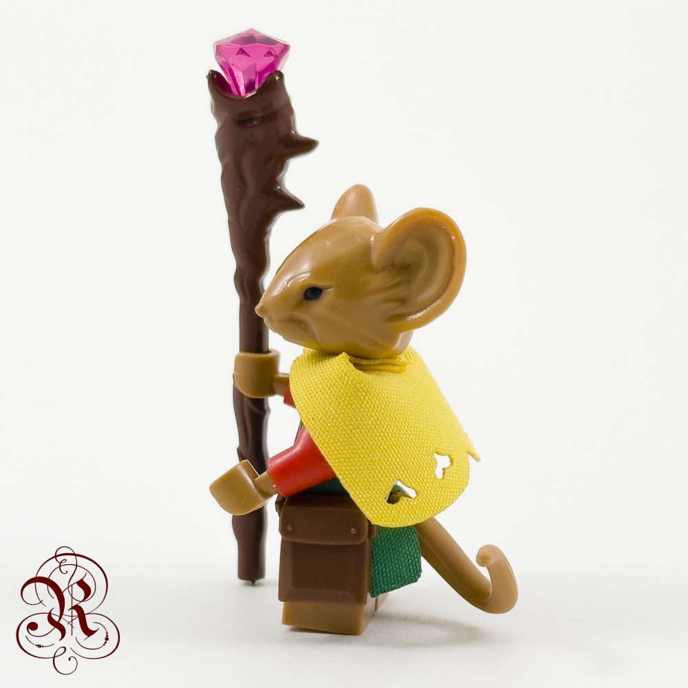 Woodland Creatures Nougat Abbey Mouse with Green Tunic and Staff ...
