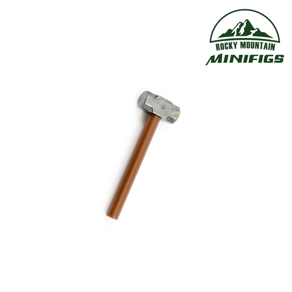Dual-Molded Sledge Hammer Accessory - Rocky Mountain Minifigs