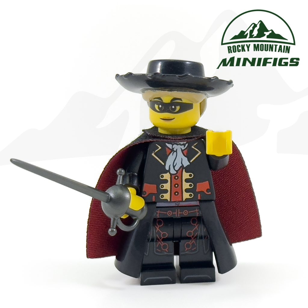Western Frontier Masked Lady Zorro Minifigure - Rocky Mountain Minifigs